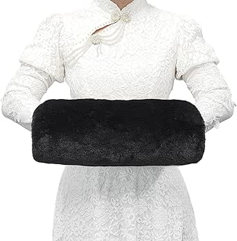 Wed2BB Faux Fur Hand Muffs Women Warm Faux Fur Muffs Black at Amazon ...