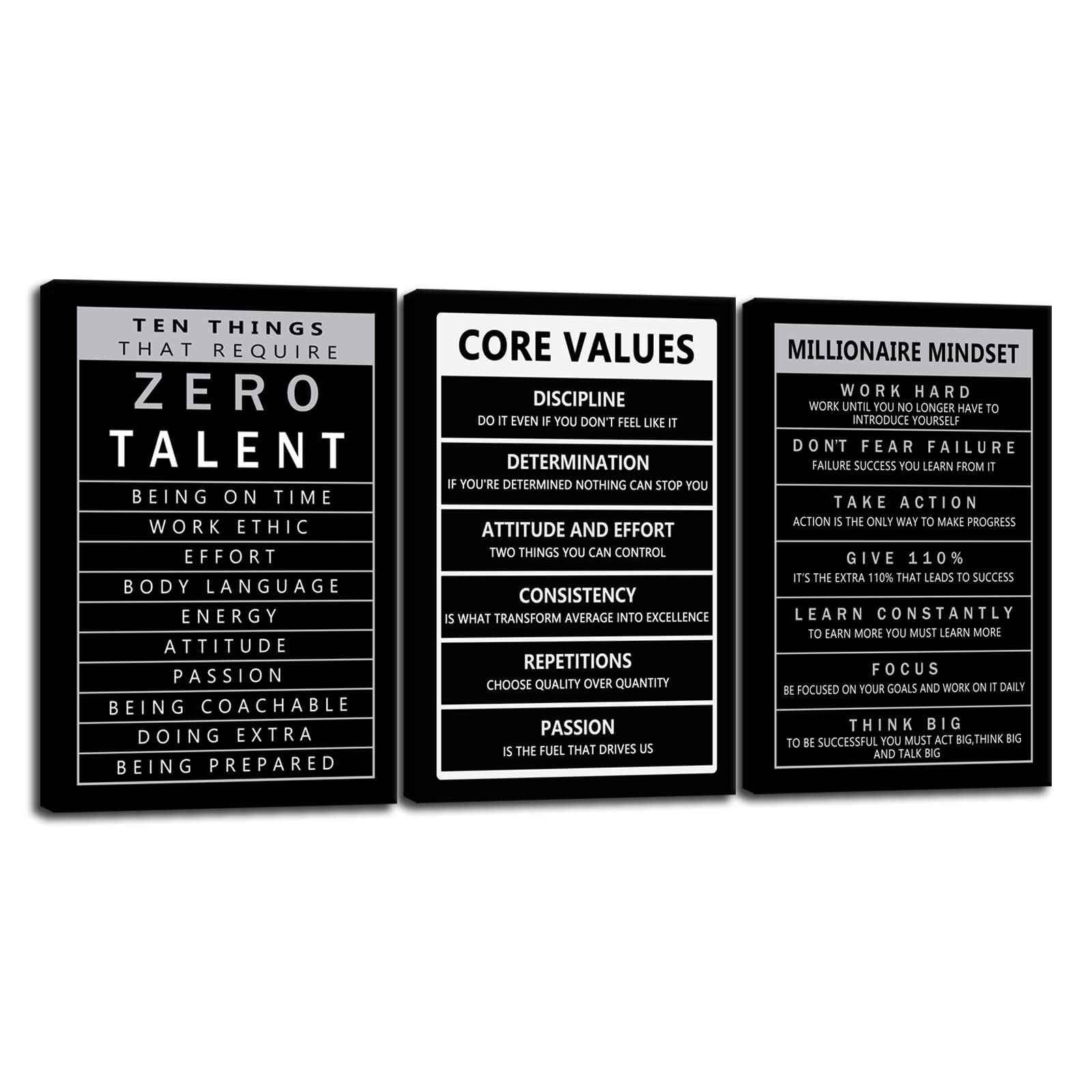 Amazon.com: Inspirational Wall Art Motivational Office Decor Core ...