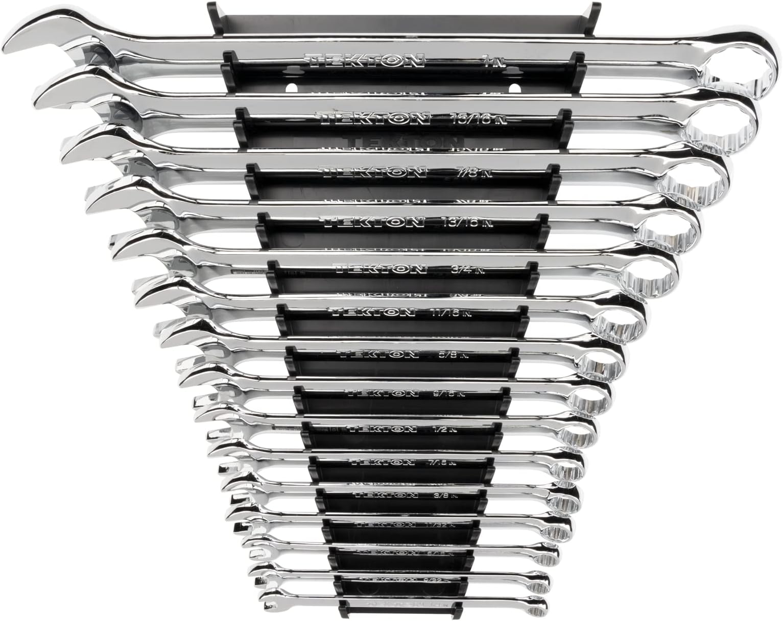 Excited Work 15PCS Combination Wrench Set,Mechanic Cr-V Wrench Set Inch ...