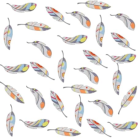 Amazon.com: Maydahui Vinyl Waterproof Native American Indian Feather ...