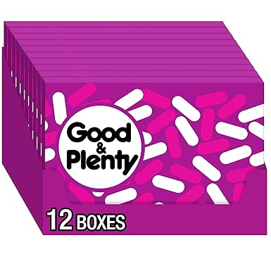 Amazon.com: GOOD & PLENTY Licorice Fat Free, Candy Boxes, 6 oz (12 Count)