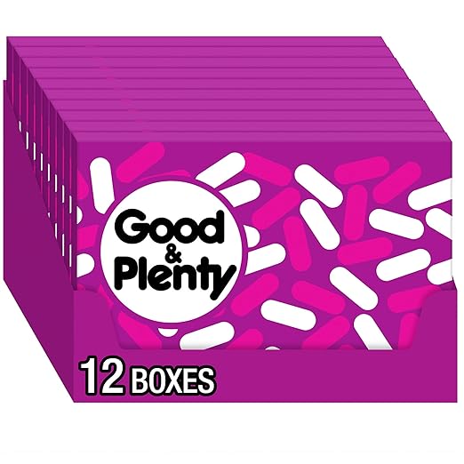 Amazon.com: GOOD & PLENTY Licorice Fat Free, Candy Boxes, 6 oz (12 Count)