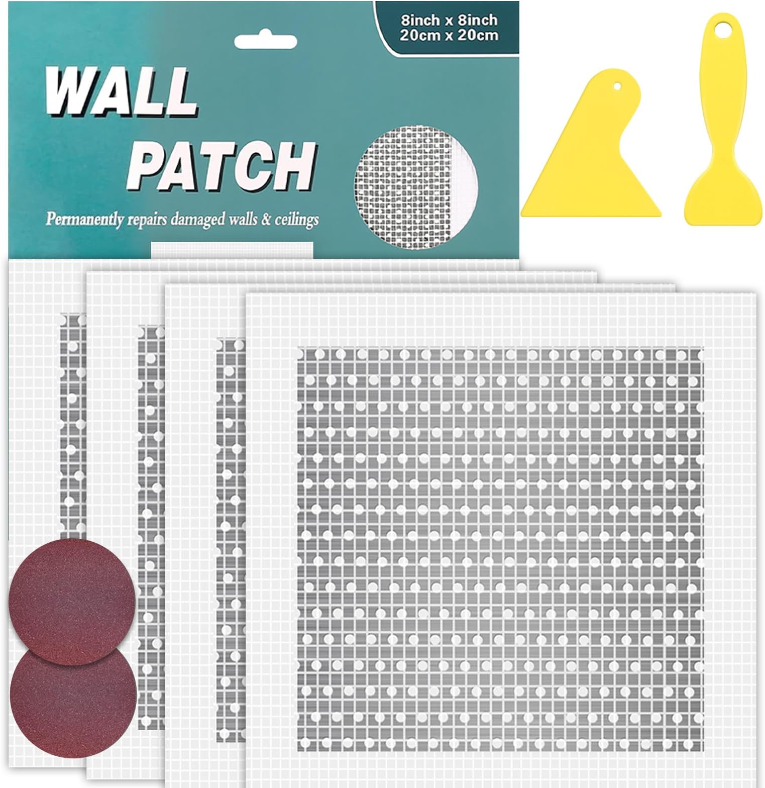 YuuKai Drywall Patch Kit Upgraded Size, 4pcs (10 x 10in) Large Hole ...