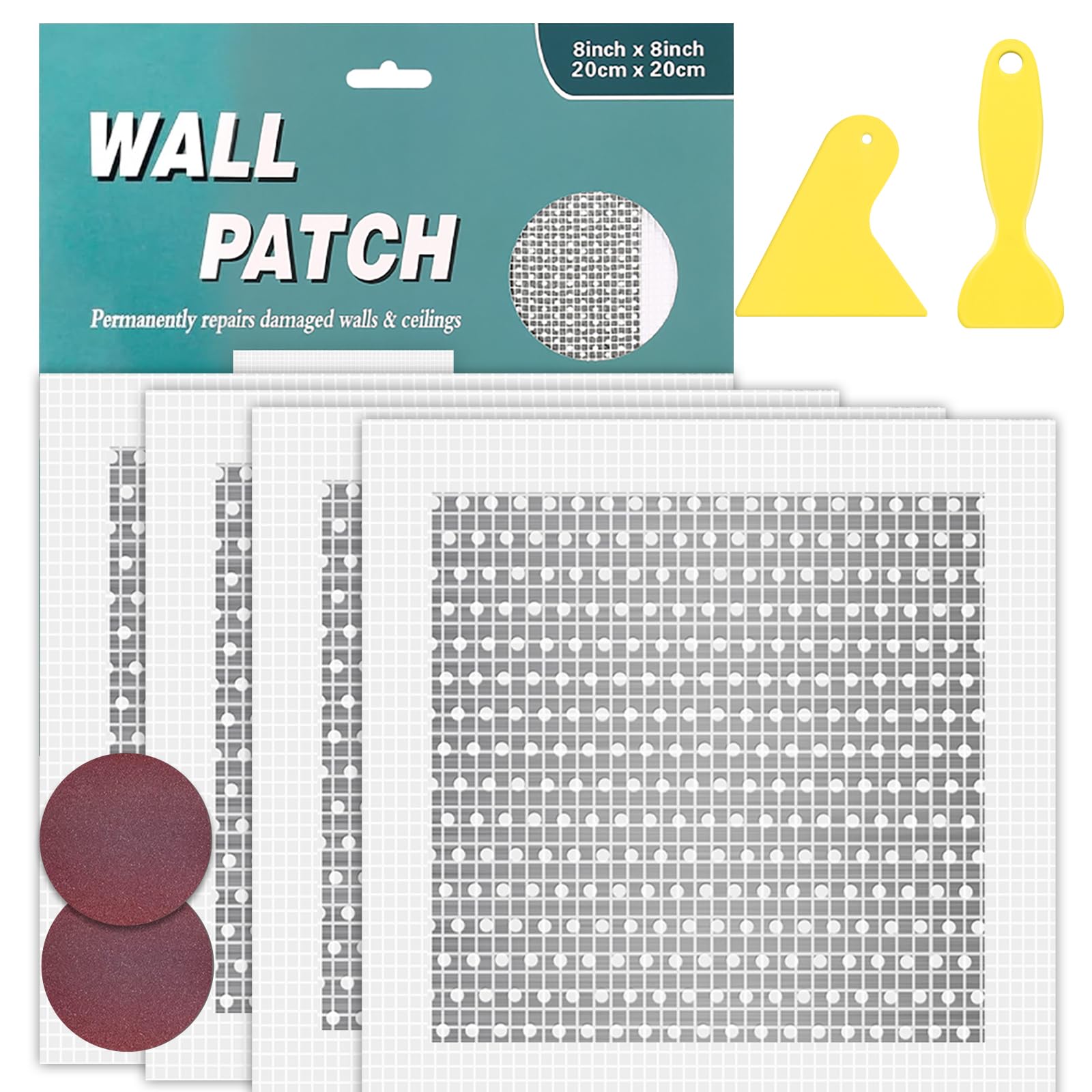 Snapklik.com : YuuKai Drywall Repair Kit, Upgraded Size, 4pcs