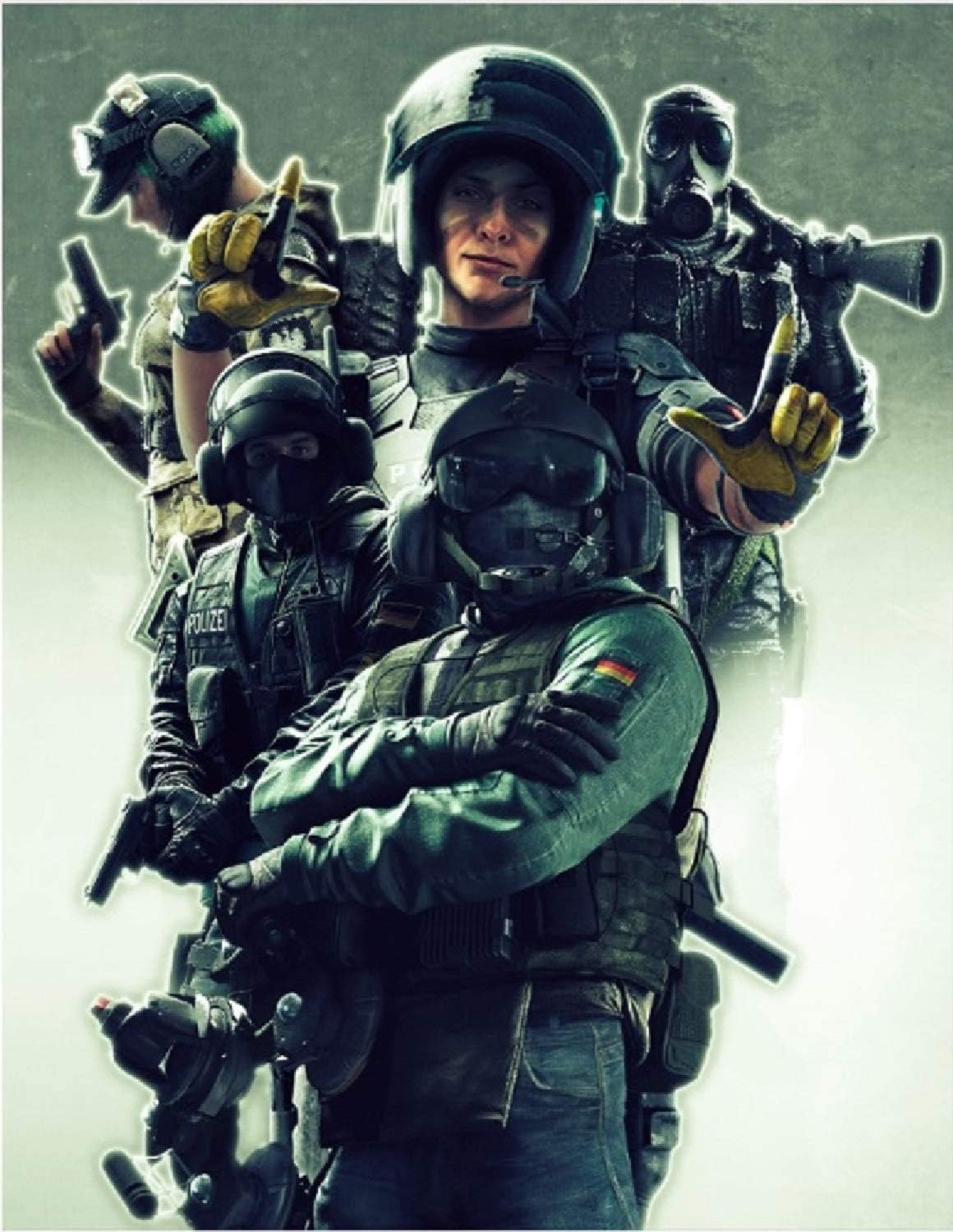 R6 Siege Poster Laminated Holographic Flip Effect (Portrait-Sized - 18 ...