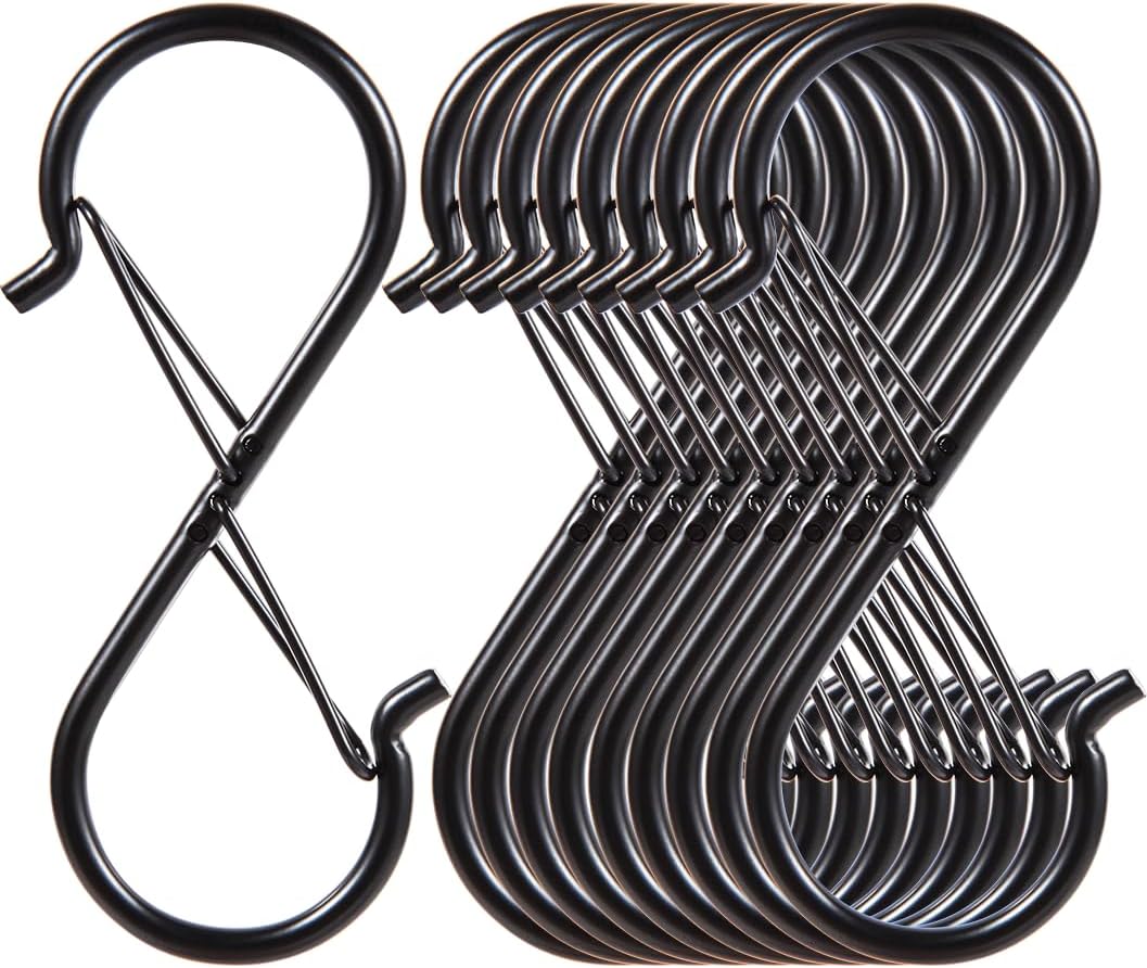 Amazon.com: 10 Pack S Hooks for Hanging, 3.7 Inch Metal Plant Hooks for ...