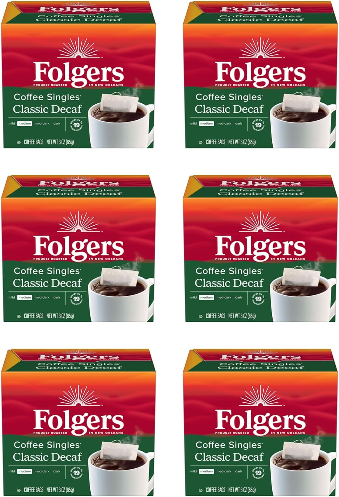 Amazon.com : Folgers Classic Roast Instant Coffee Crystals, 7 Single ...