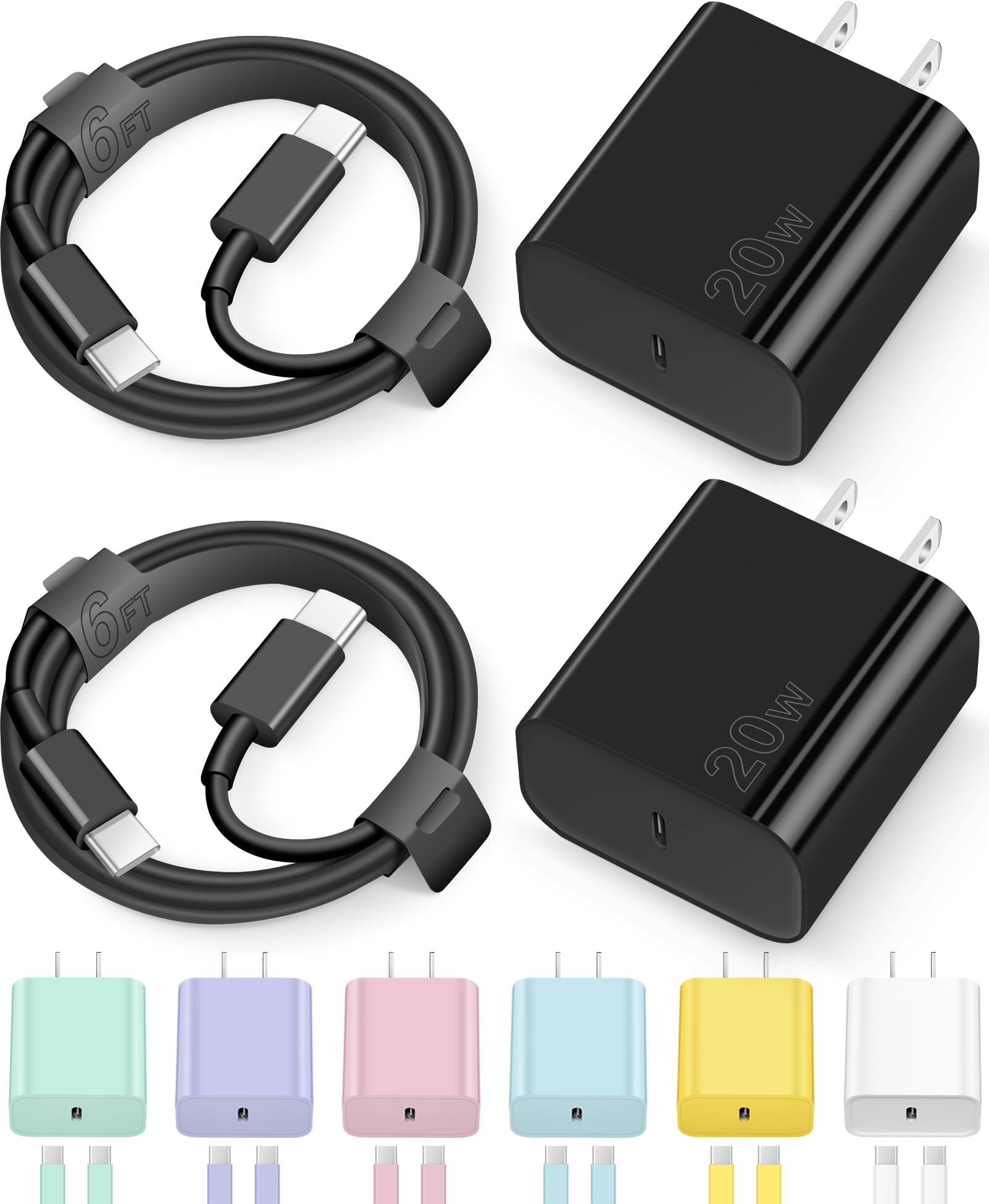 Amazon.com: iPhone 15 16 Charger, 2-Pack 30W Super Fast Charging, USB C ...