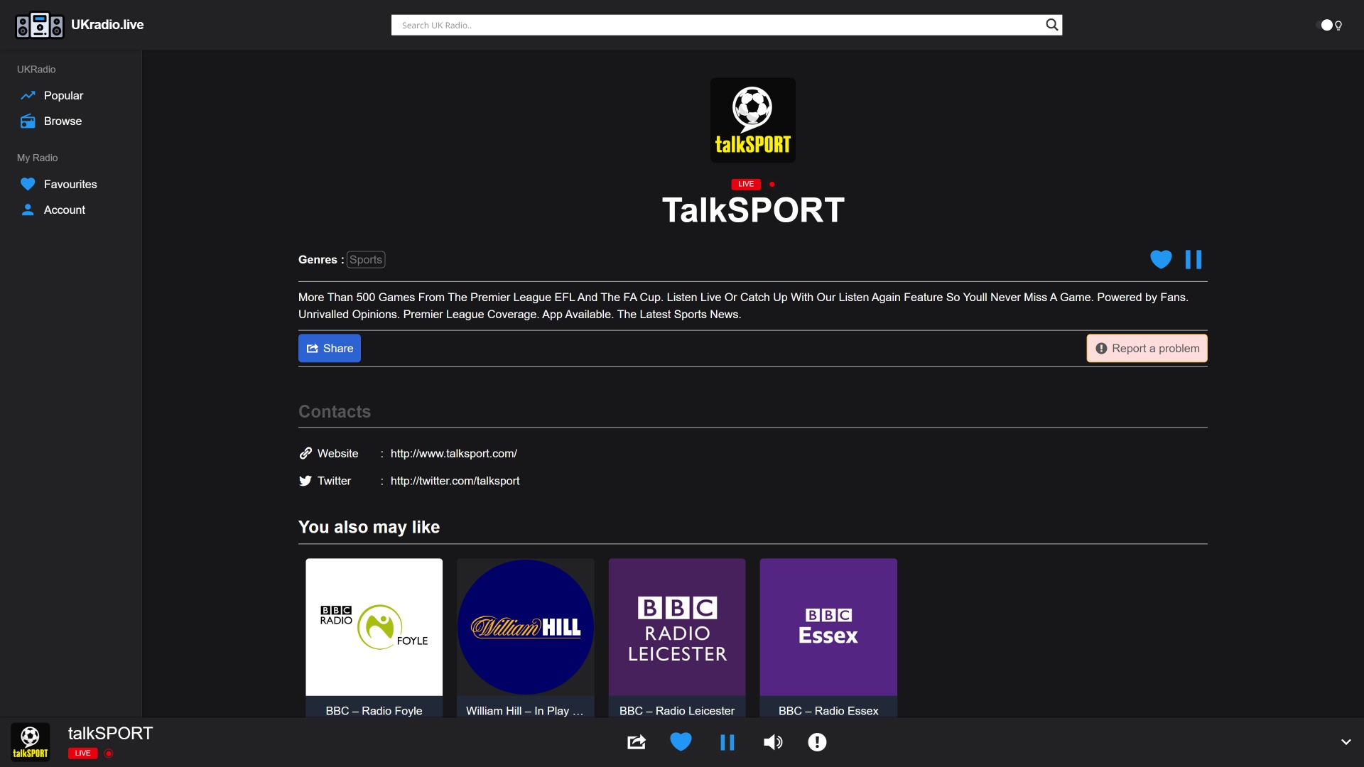 UK Radio: Internet radio player - App on the Amazon Appstore