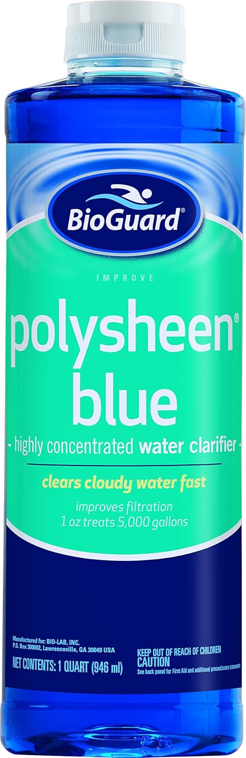 Amazon.com : BioGuard Polysheen Blue Clarifier - 1 Quart, Pack of 6 ...