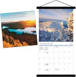 Amazon.com: 2025 Quebec Wall Calendar & Magnetic Frame : Office Products