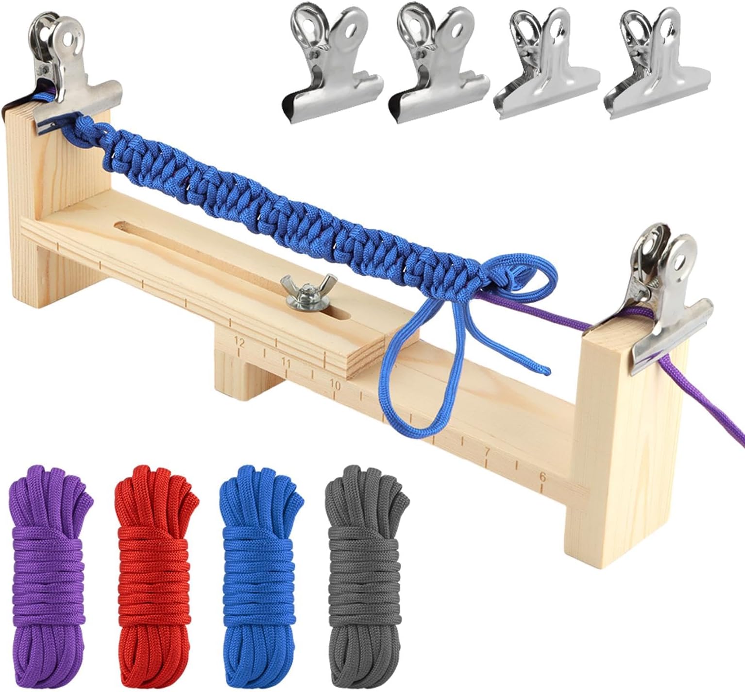 Amazon.com: QWLWBU Adjustable Paracord Jig Bracelet Maker Wooden Jig ...