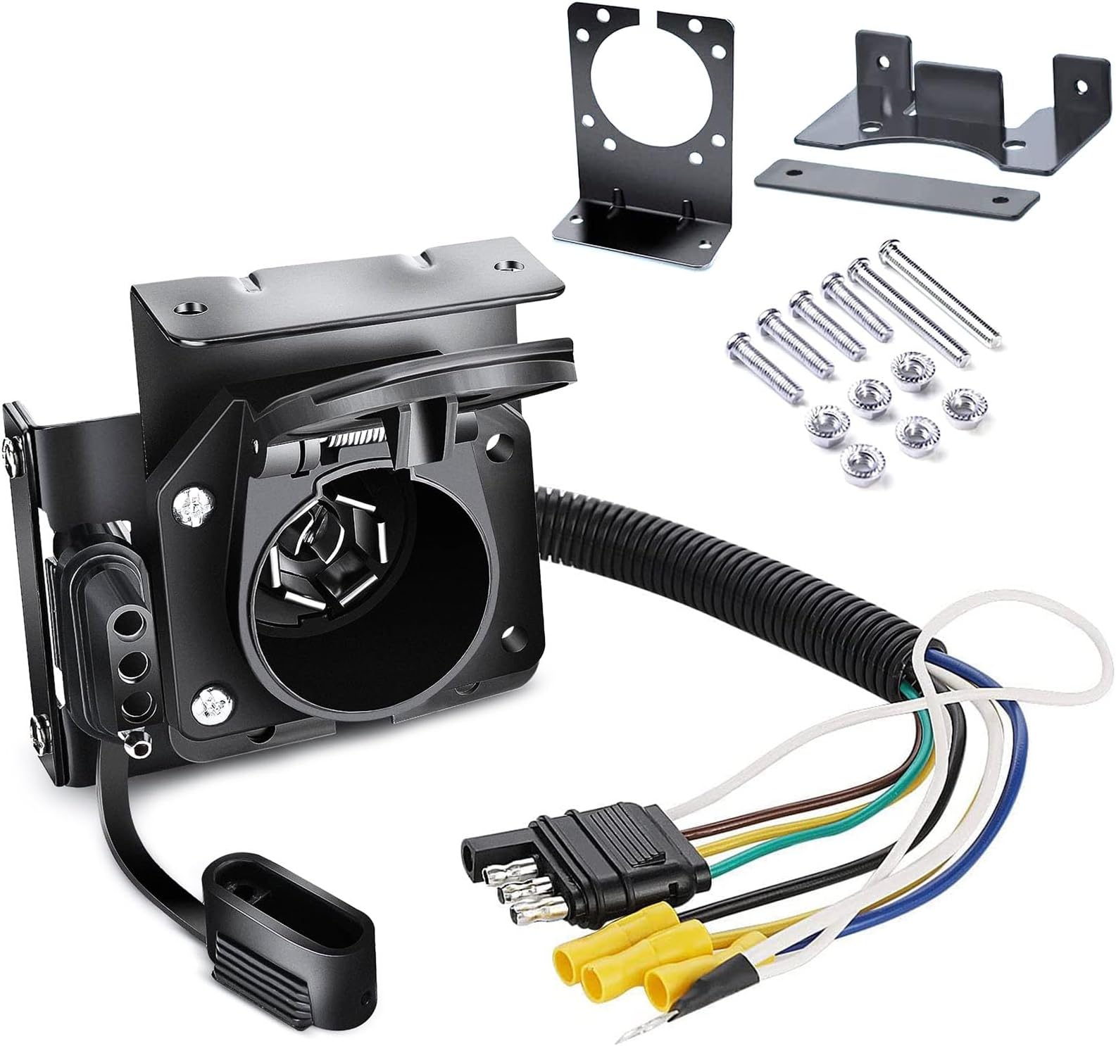 LESIWHOS Multi-Tow 4 Way Flat fo Both 7 Way Round and 4 Way Flat ...