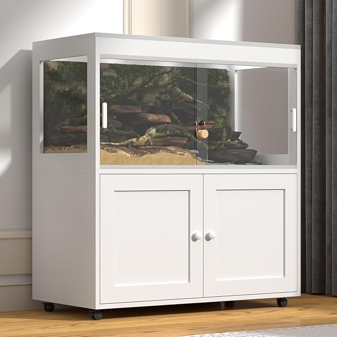 Amazon.com : Reptile Terrarium Tank with Storage Cabinet – 60 Gallon ...