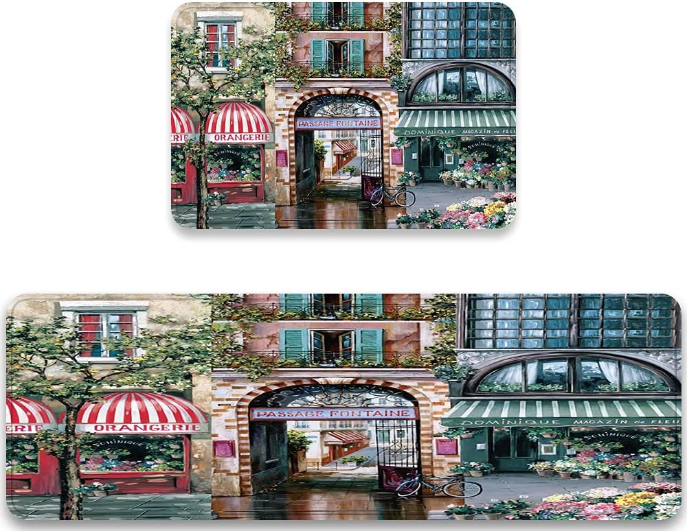 Amazon.com: FOURFOOL Anti-Fatigue Kitchen Floor Mat Set 2pcs,European ...