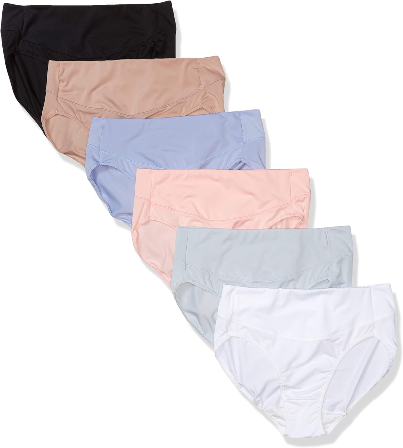 Hanes Women's Signature Smooth Microfiber Hi-Cut Underwear 6-Pack at ...