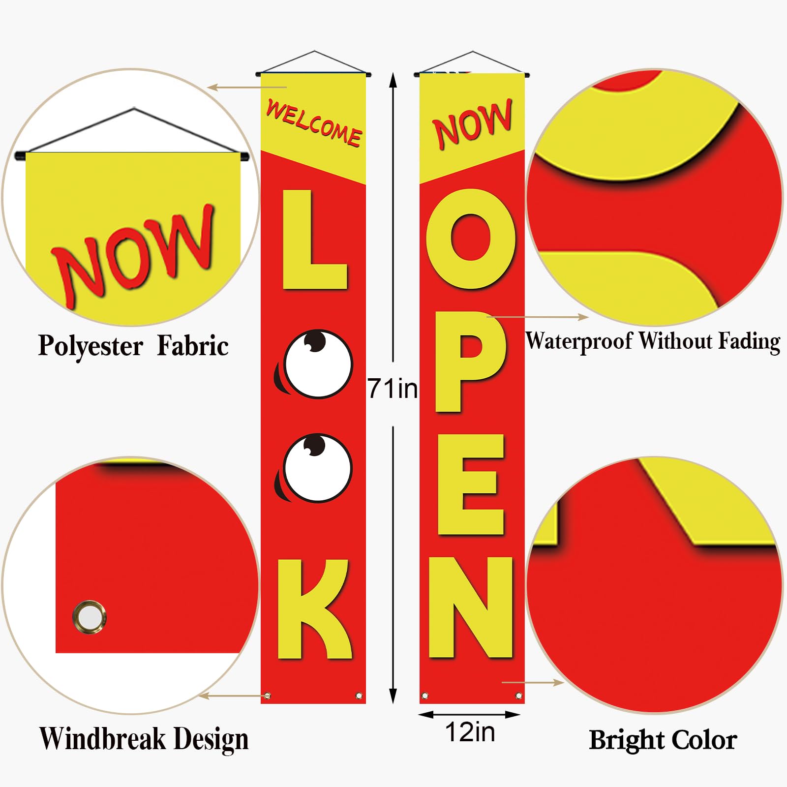 Red Welcome Sign Easy Vertical Welcome Sign Reversible For The