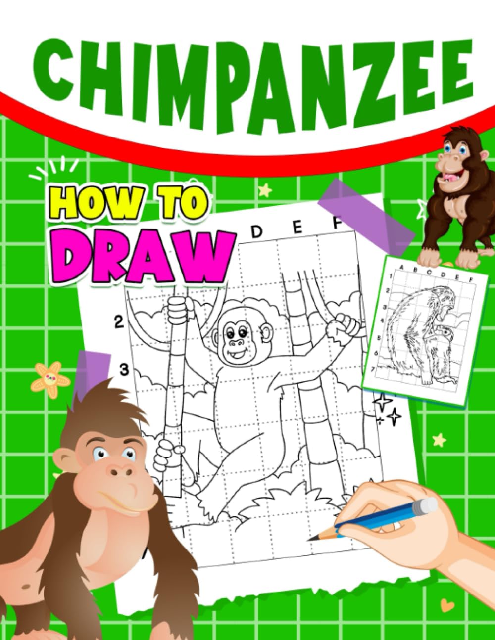 How to Draw Chimpanzee: Instruction Drawing Book With 30 Basic And ...