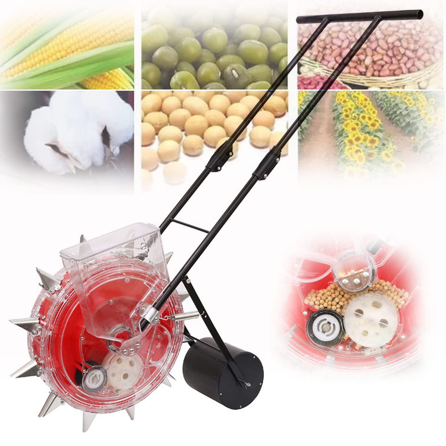 Buy CICOLO 12 mouths Manual Seeder Handheld, Garden Seeder, 20cm ...