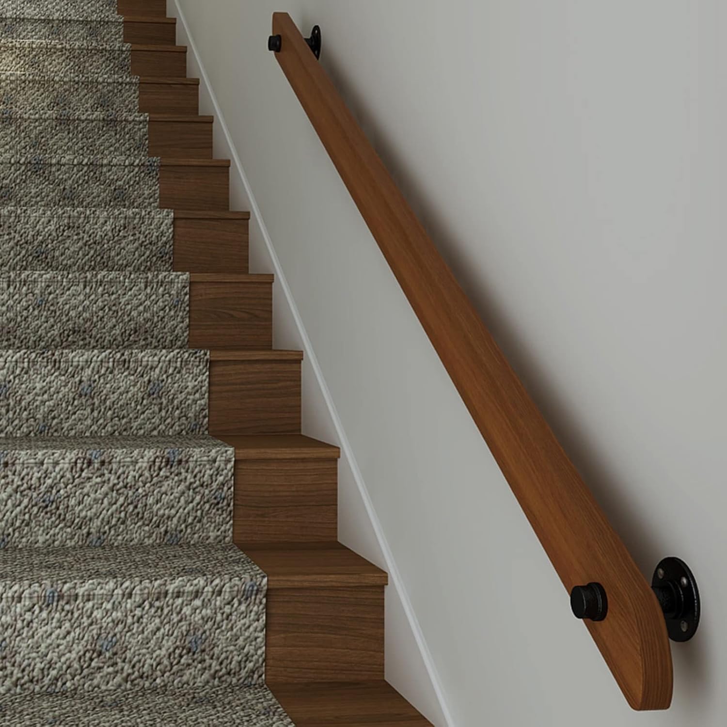 Amazon.co.jp: Stair Handrail Railing Stair Handrail Wood, 1m 2m 3m 3.6m ...