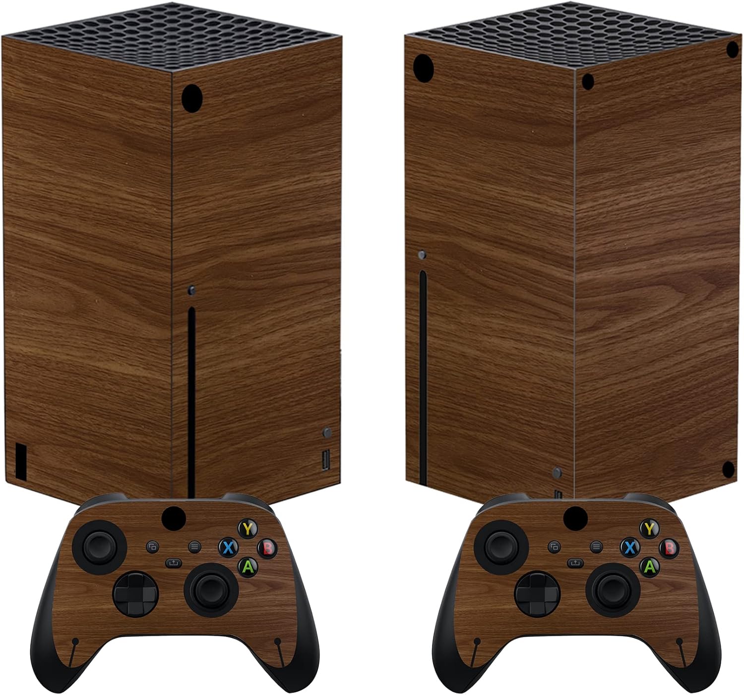 Amazon.com: PlayVital Wood Grain Custom Vinyl Skins for Xbox Core ...