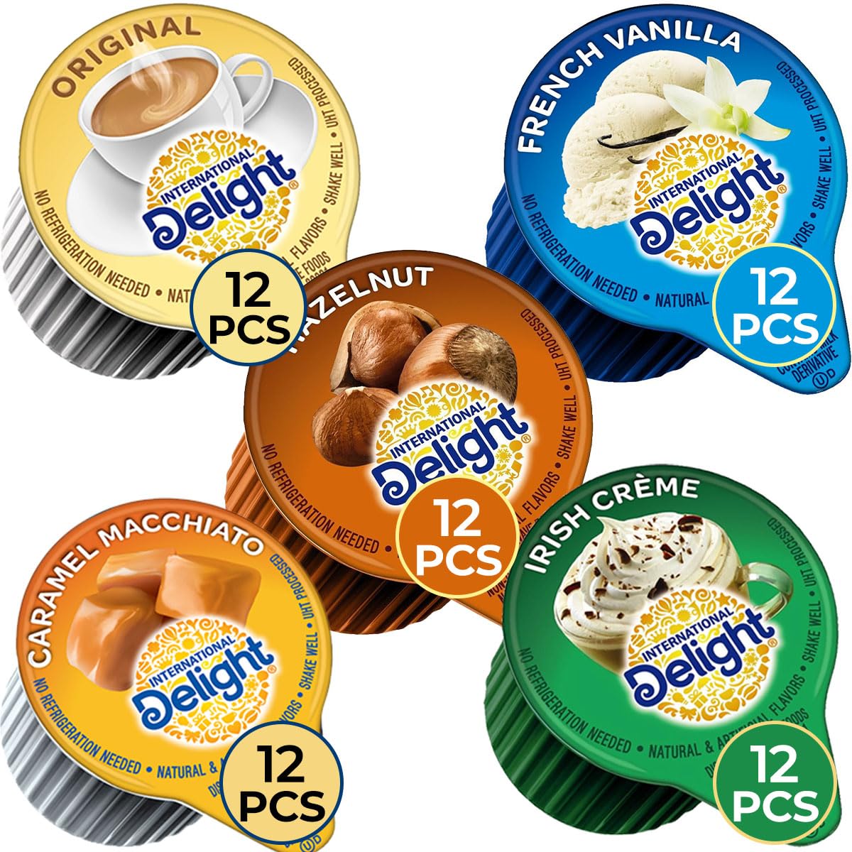 Amazon.com: Coffee Creamer Singles Variety Pack - 60-Count Assorted Non ...