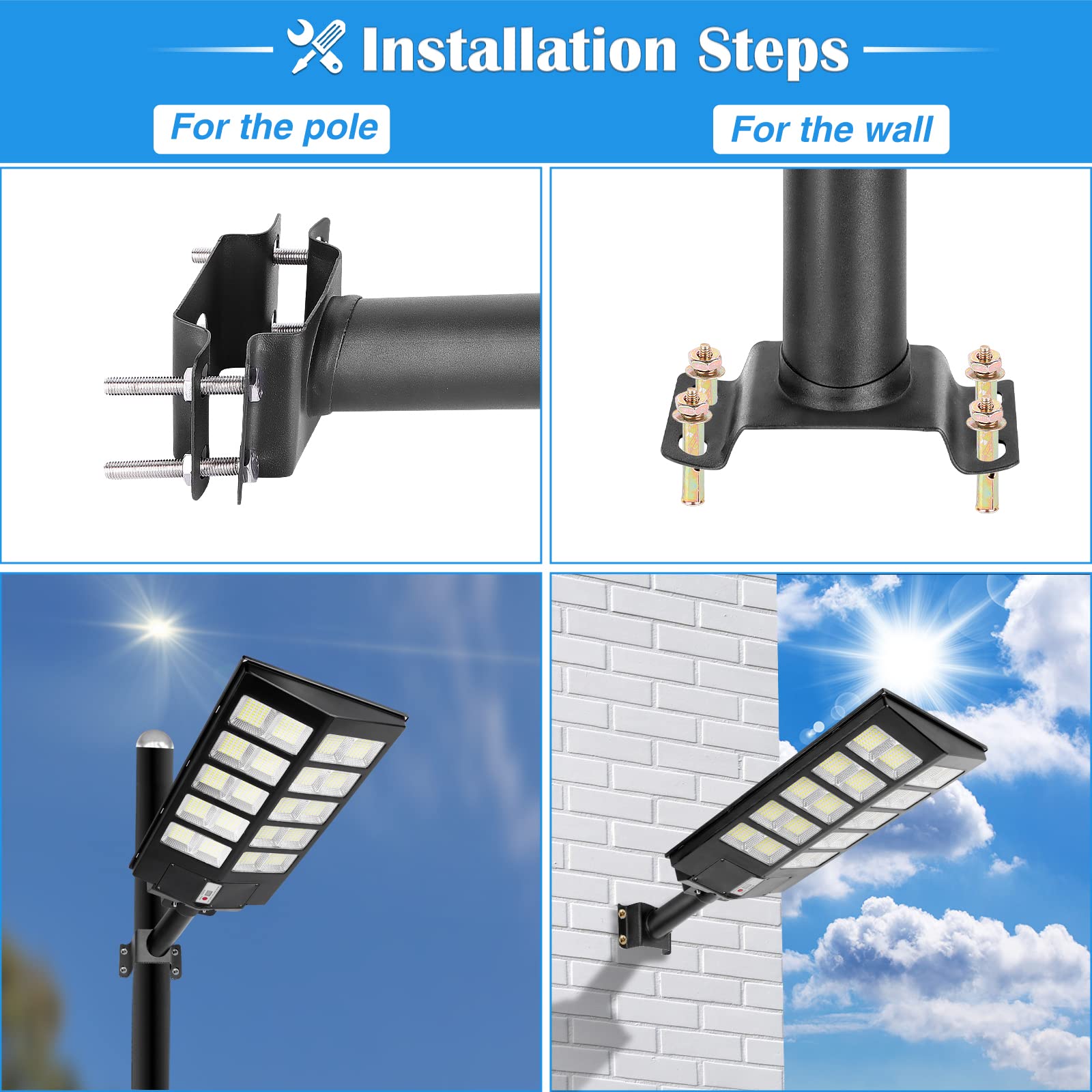 Snapklik.com : Street Light Pole Wall Mounting Pole, Solar Street Light ...