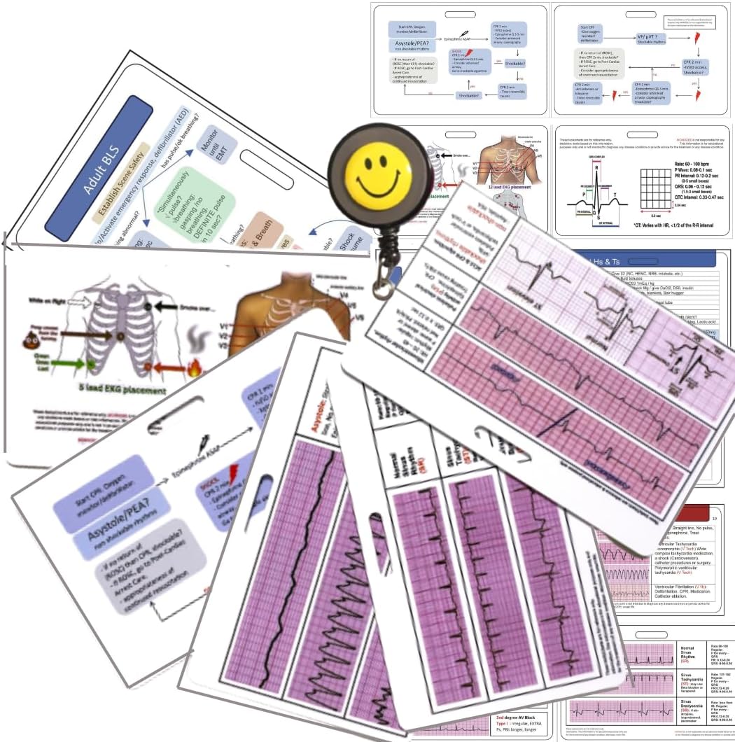 Amazon.com : Quick ACLS Card (2022 ACLS Guidelines) AHA ACLS Badge ...
