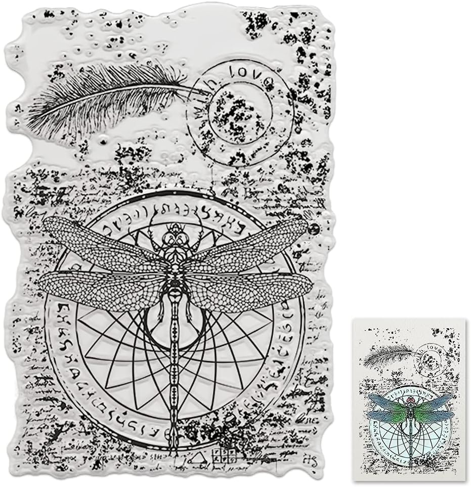 Amazon.com: Circle Dot Track Background Clear Stamps for Card Making ...