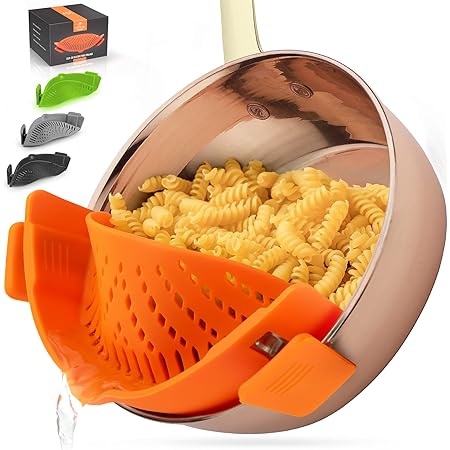 Amazon.com: YEVIOR Clip on Strainer for Pots Pan Pasta Strainer ...