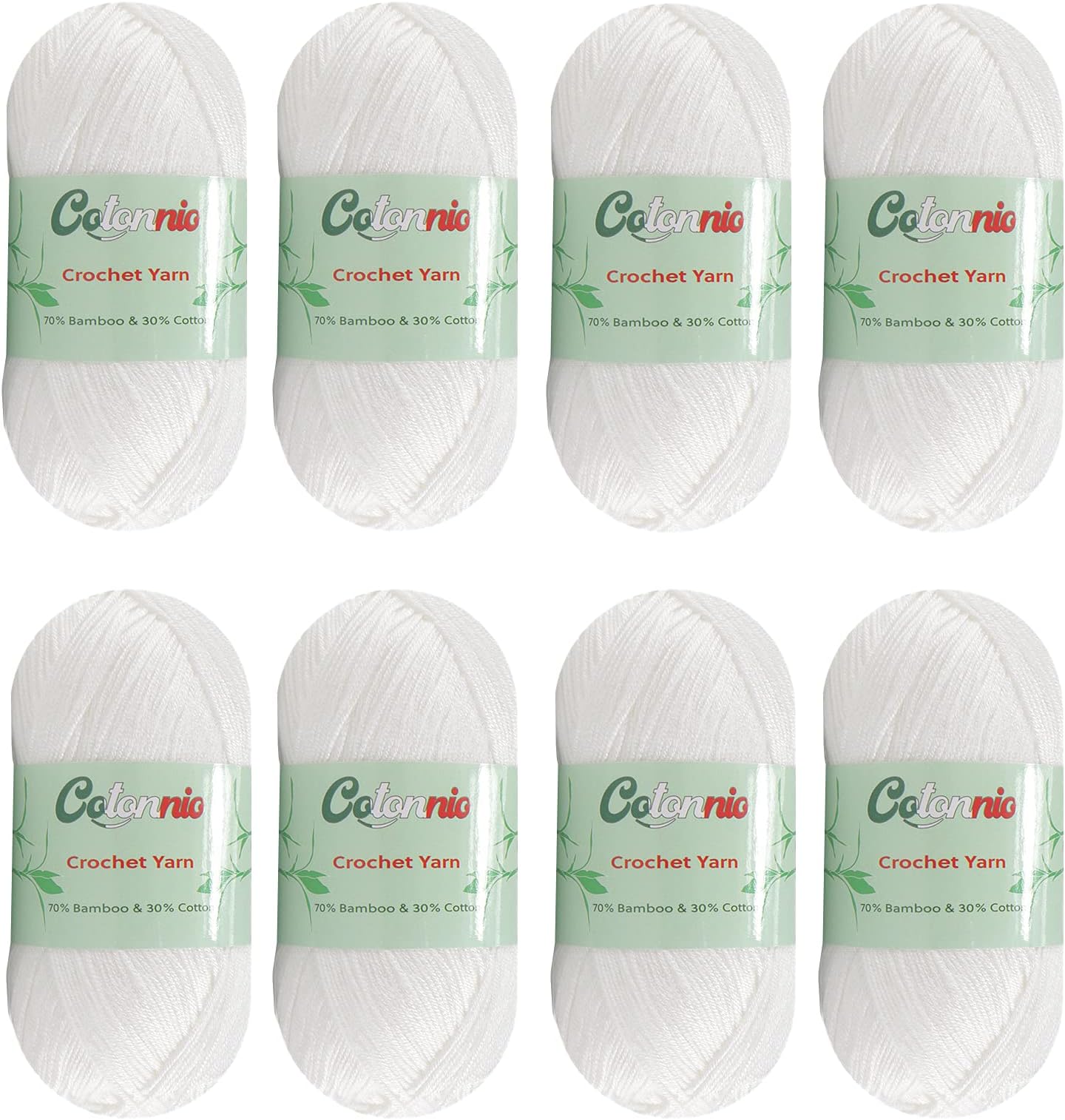 Amazon.com : 8 Skeins Crochet Knitting Yarn 70% Rayon derived from ...