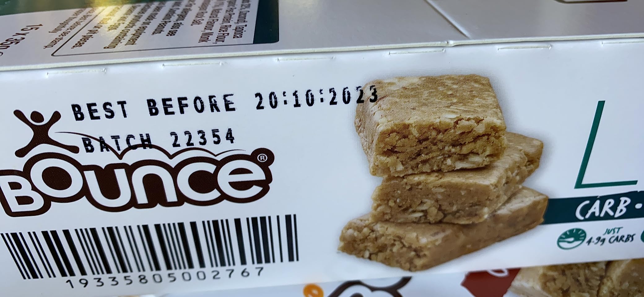 Bounce Peanut Butter Low Carb Low Cal Bar 35g x 15 (525g total). Snack ...