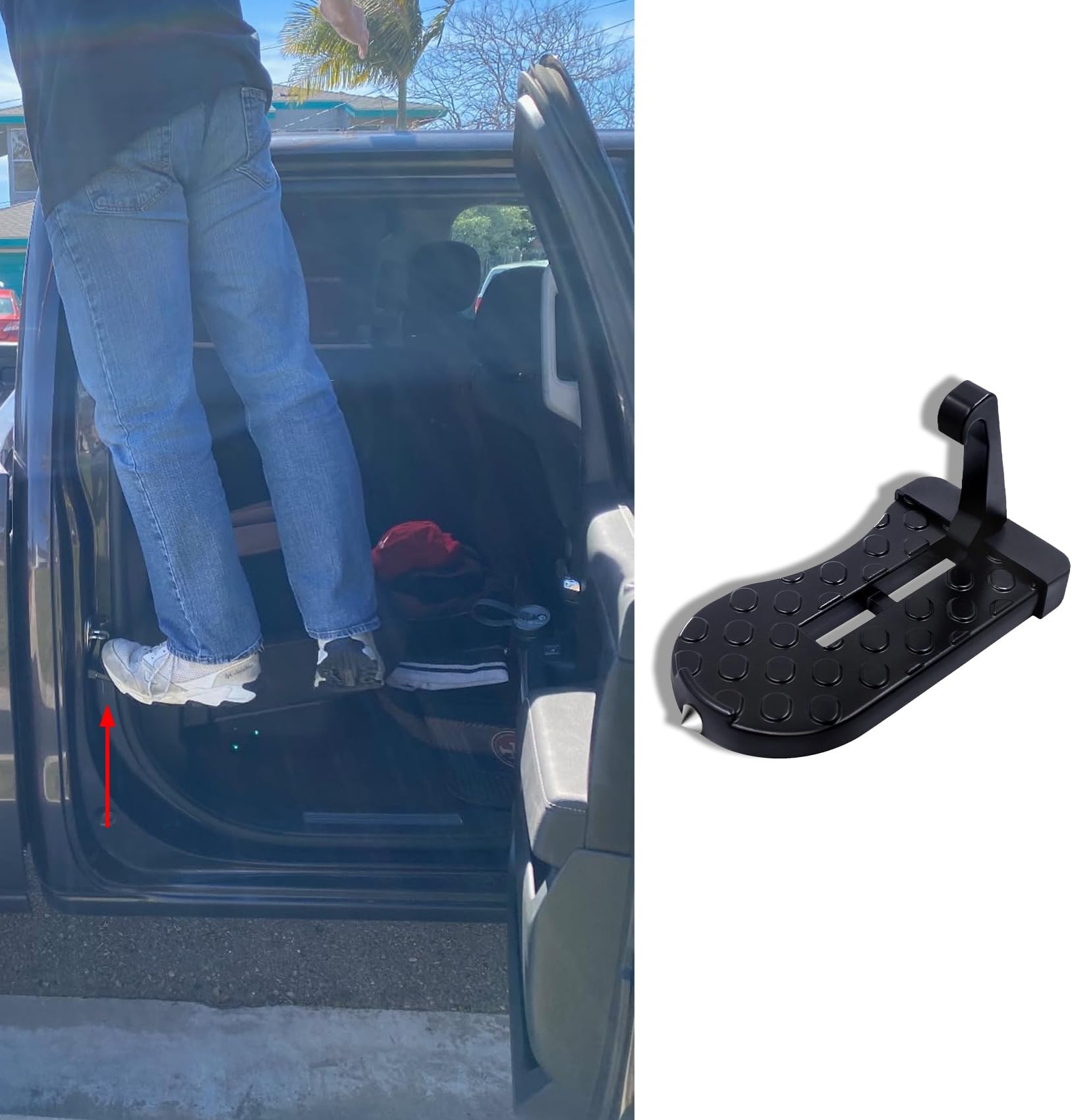 Amazon.com: HEVLE Car Door Step, Car Step Hook for Roof, Multi-Foldable ...