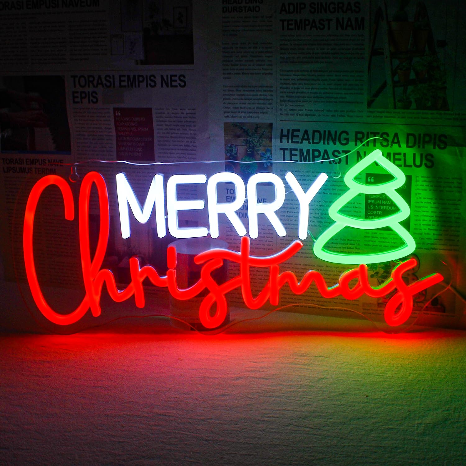 Amazon.com: Horseneon Christmas Neon Led Sign, Merry Christmas Neon ...