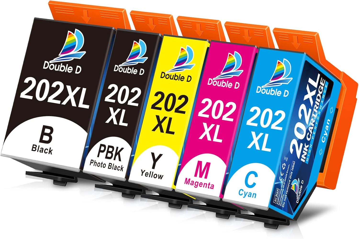 DOUBLE D 202XL Ink Cartridges for Epson 202XL 202 Ink Cartridges, Work ...