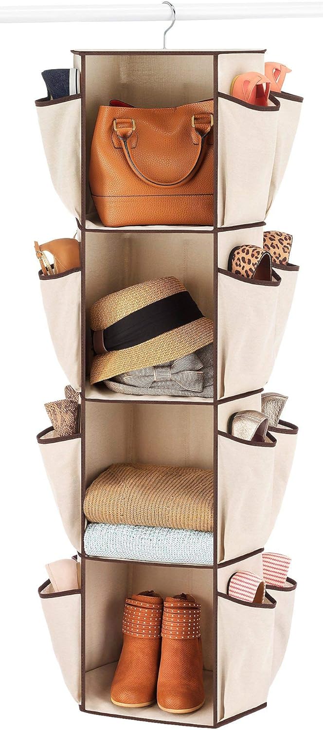 Amazon.com: Whitmor Rotating Closet Organizer, Beige & Brown : Home ...