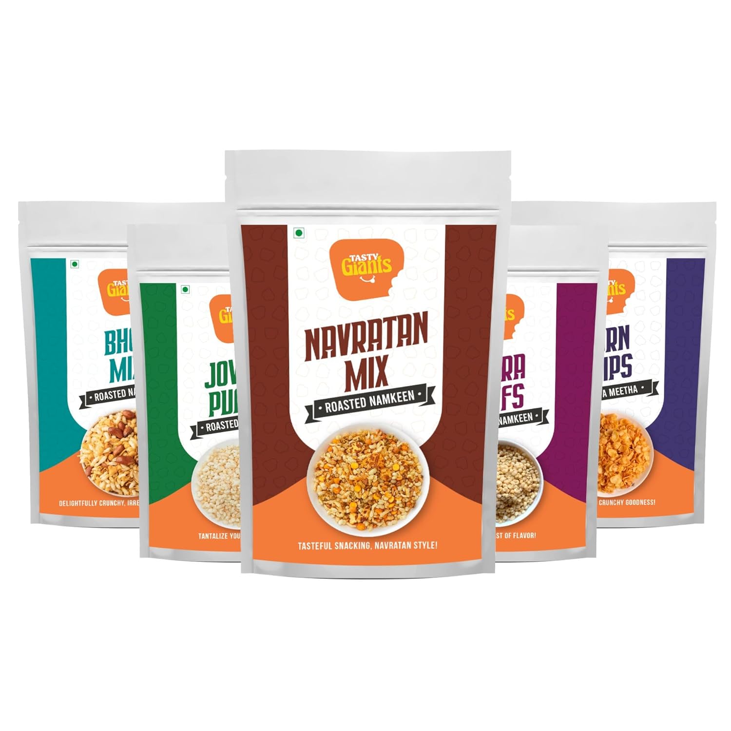 Tasty Giants Roasted Snacks Combo Pack of 5 (470g) | Healthy Snacks ...