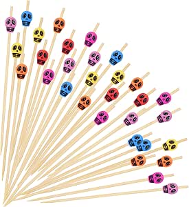 600 Pcs Skull Picks Skull Toothpicks Cocktail Picks for Drinks 4.7 Inch ...