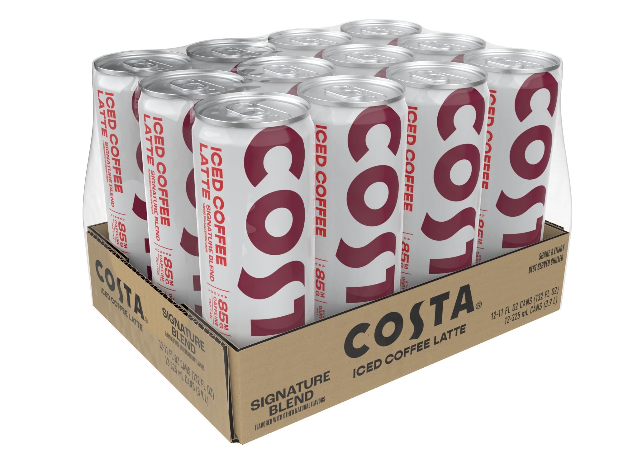 Amazon.com: Costa Iced Coffee Latte Signature 11oz, 12pk : Grocery ...