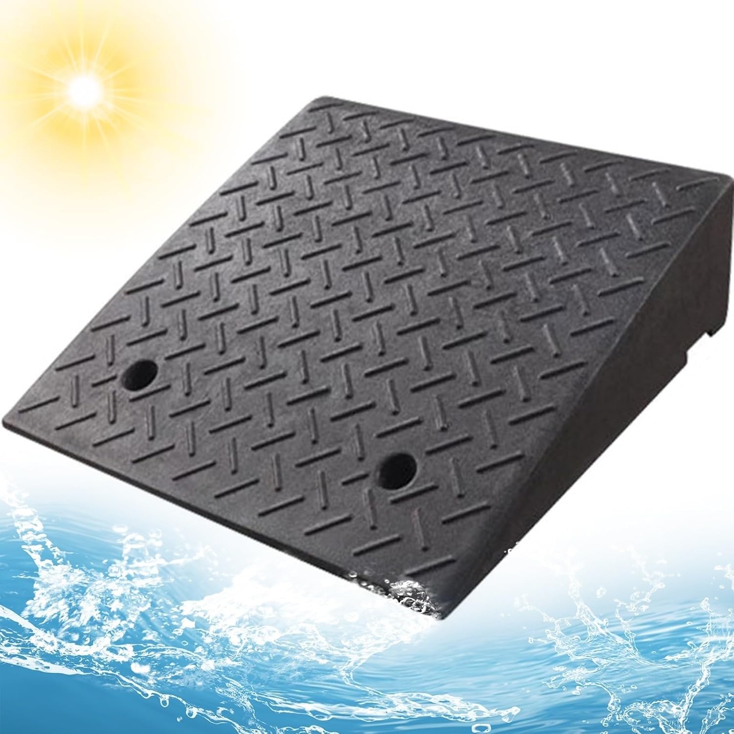 Amazon.com: 2 Pack Rubber Driveway Curb Ramps Portable Heavy Duty ...