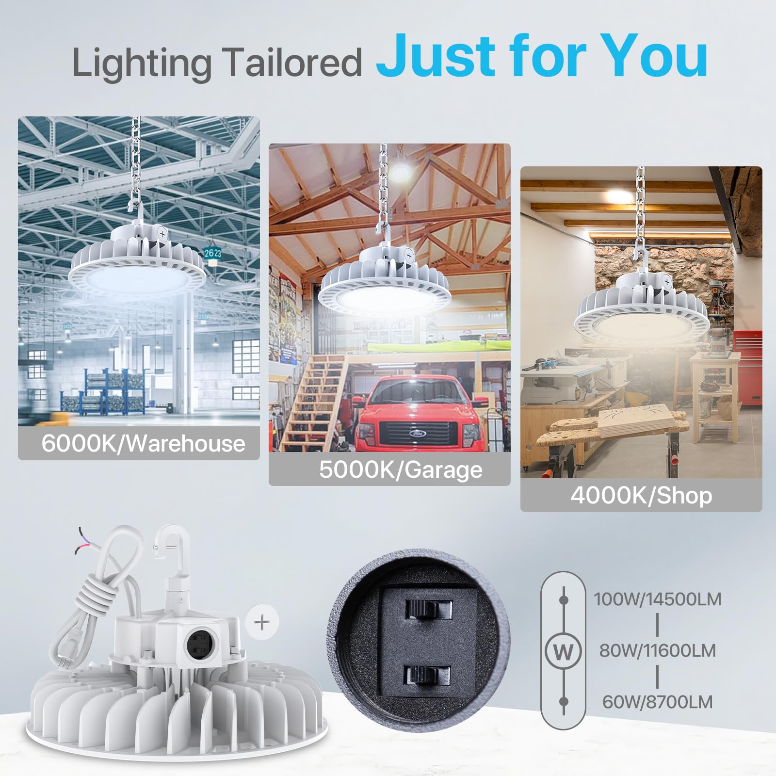Snapklik.com : HYPERLITE UFO LED High Bay Lights 100W 14,000LM (140lm/W ...