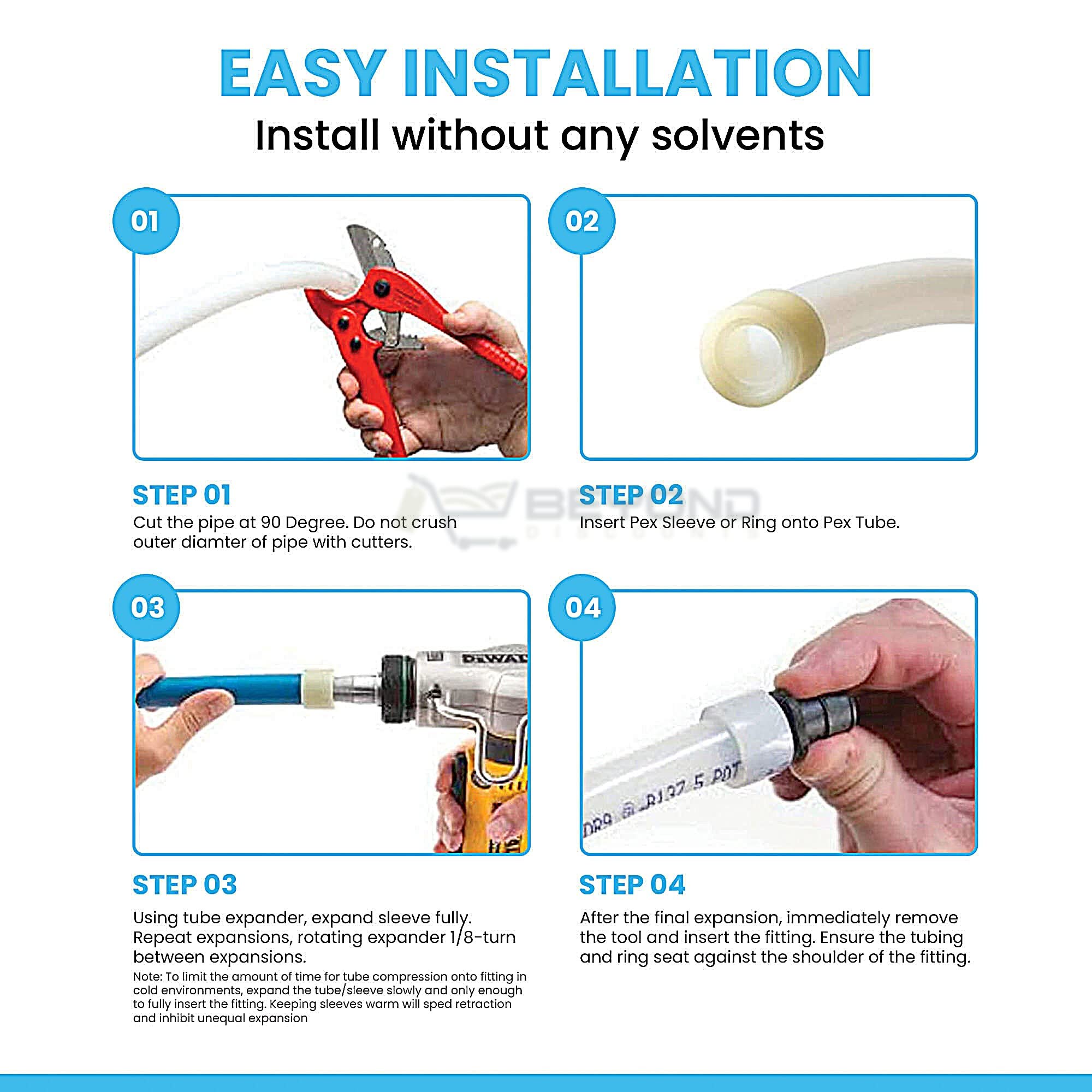 Snapklik.com : Vigolix Poly Pex A Expansion Fittings 1/2 Inch Elbows ...