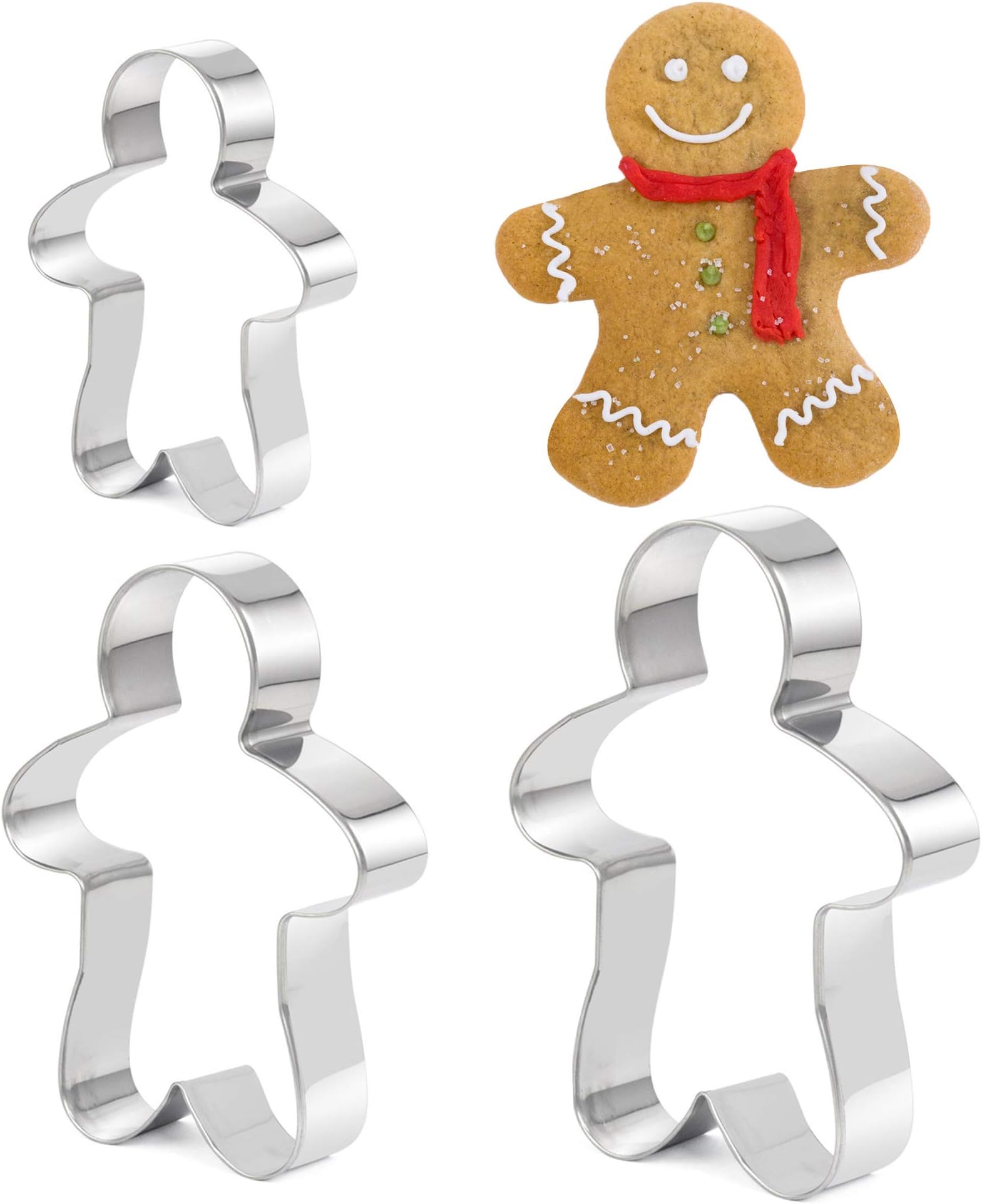 Gingerbread Family set of 4 Cookie Cutters, Gingerbread Man, Woman, Boy ...