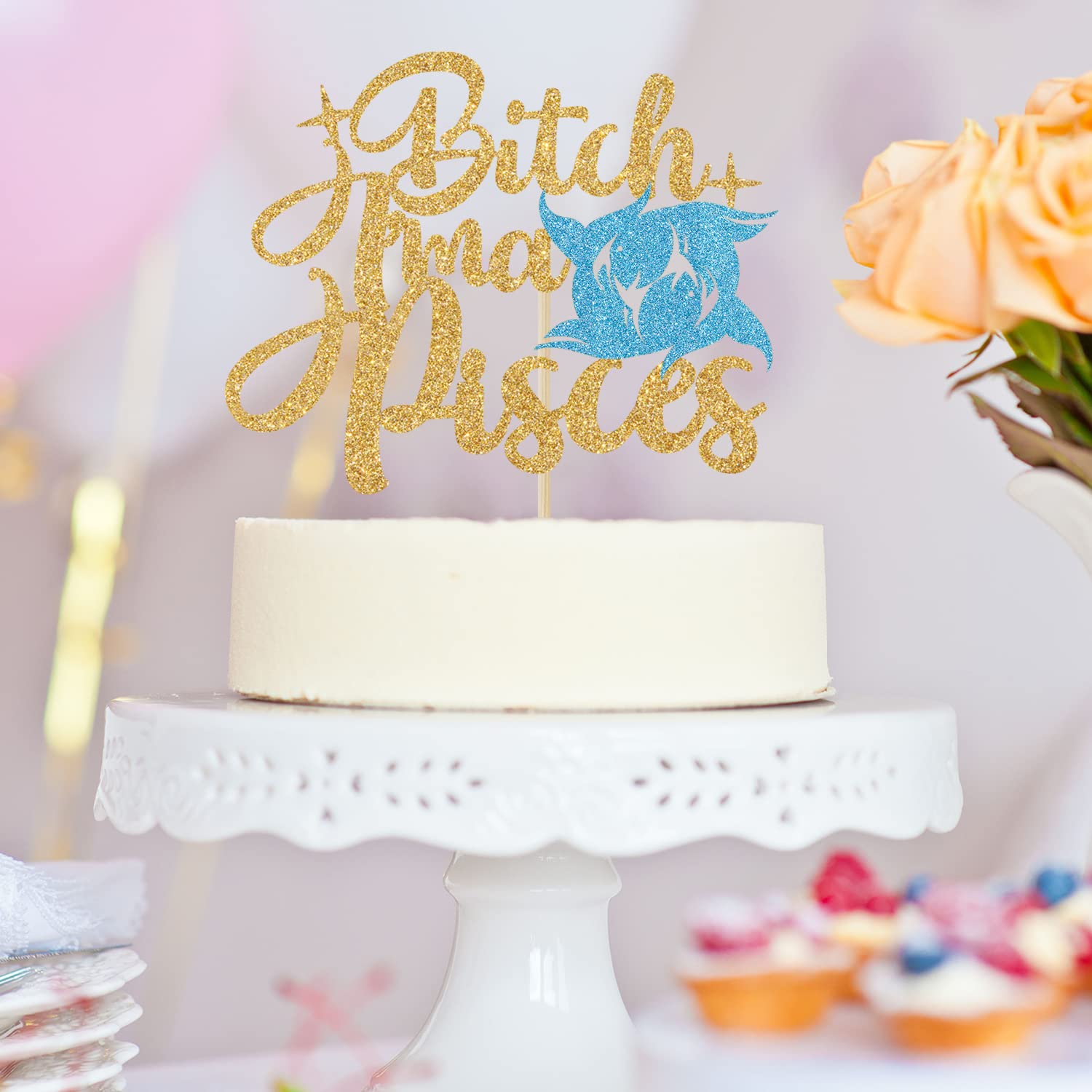 Snapklik.com : Pisces Birthday Cake Topper, Big Pisces Energy/Pisces ...
