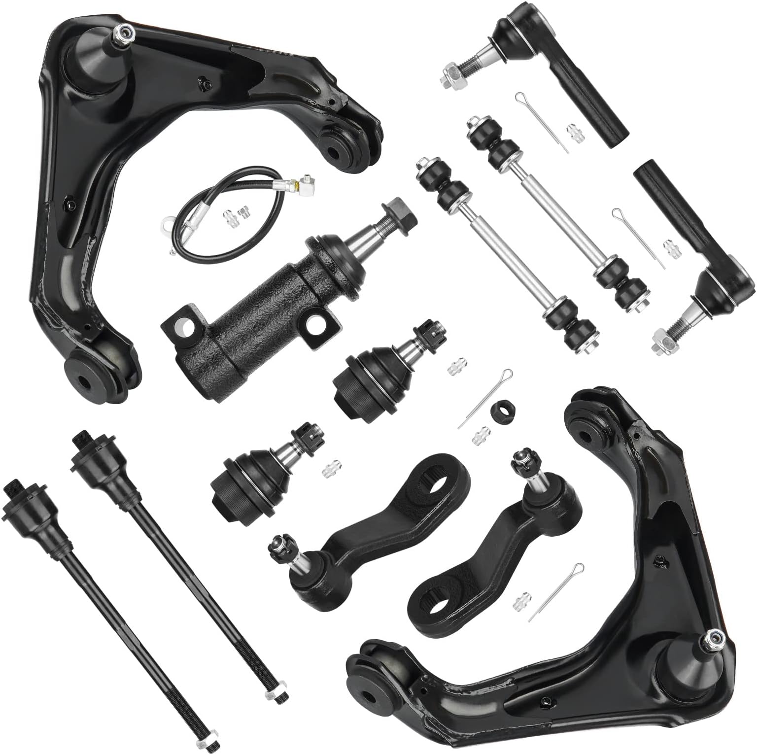 Amazon.com: 8-Lug Suspension Kit Front Upper Control Arms w/Ball Joints ...