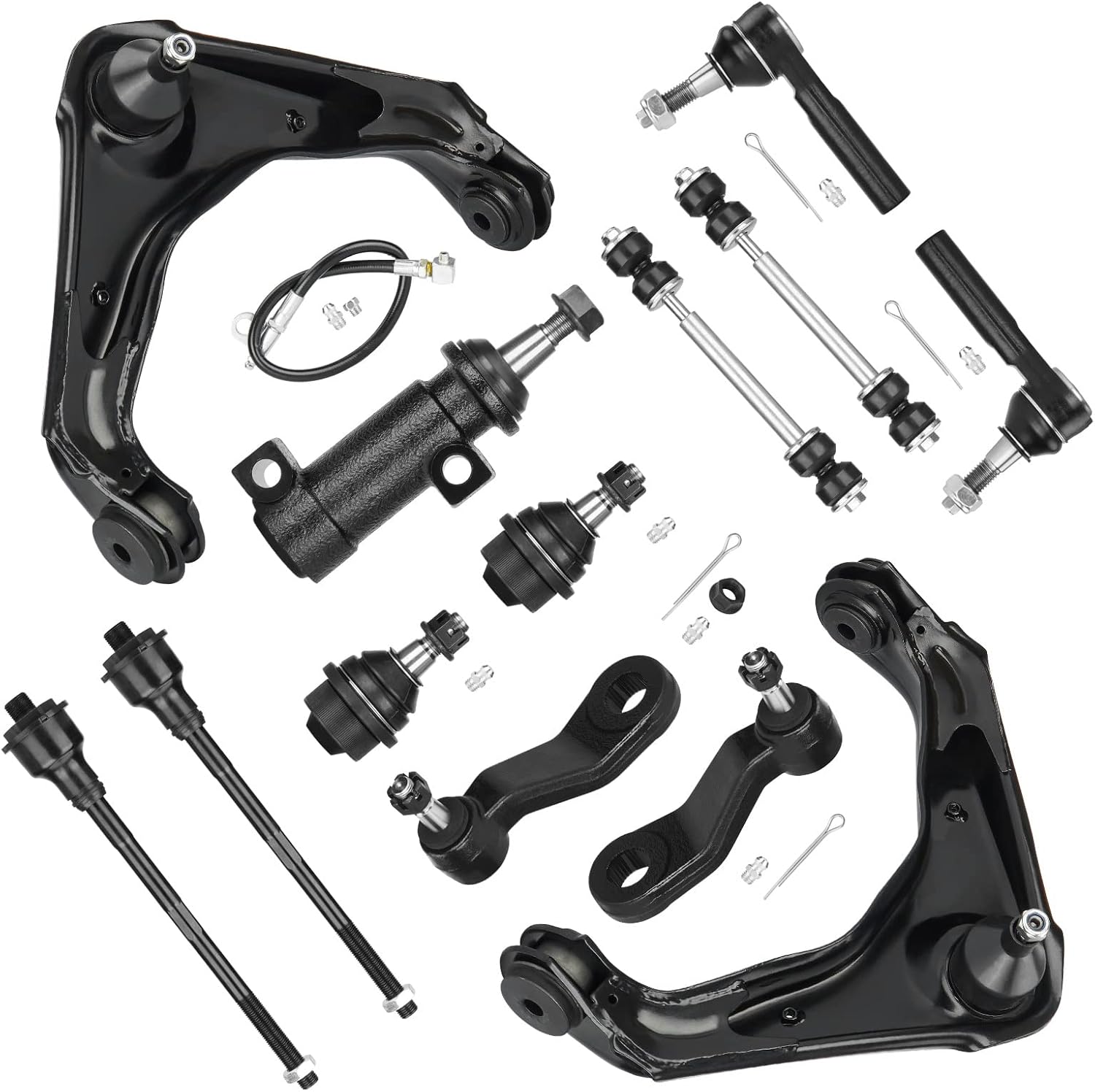 Amazon.com: 8-Lug Suspension Kit Front Upper Control Arms w/Ball Joints ...