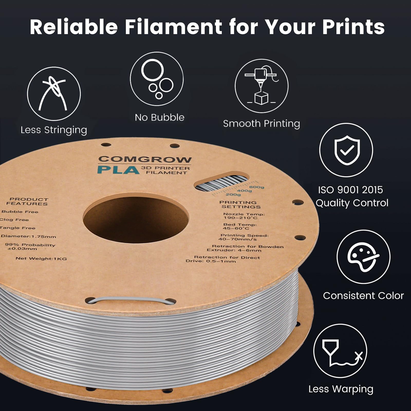 Snapklik.com : PLA 3D Printer Filament, 3D Printer PLA Filament 1.75mm ...