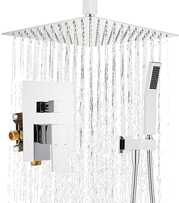 Amazon.com: RBROHANT Brushed Gold Exposed Shower System with Tub Spout ...