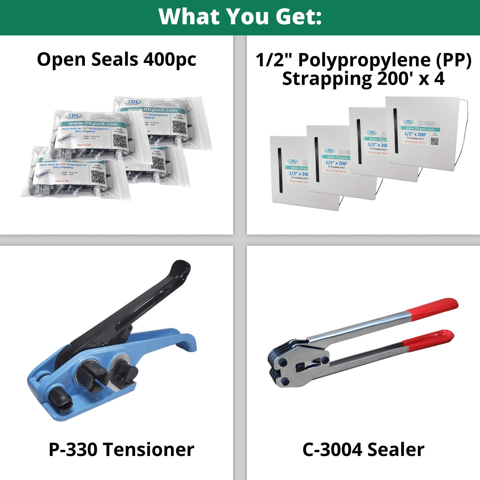 IDL Packaging - PPSK.600.800 1/2" x 800' Polypropylene (PP) Portable ...