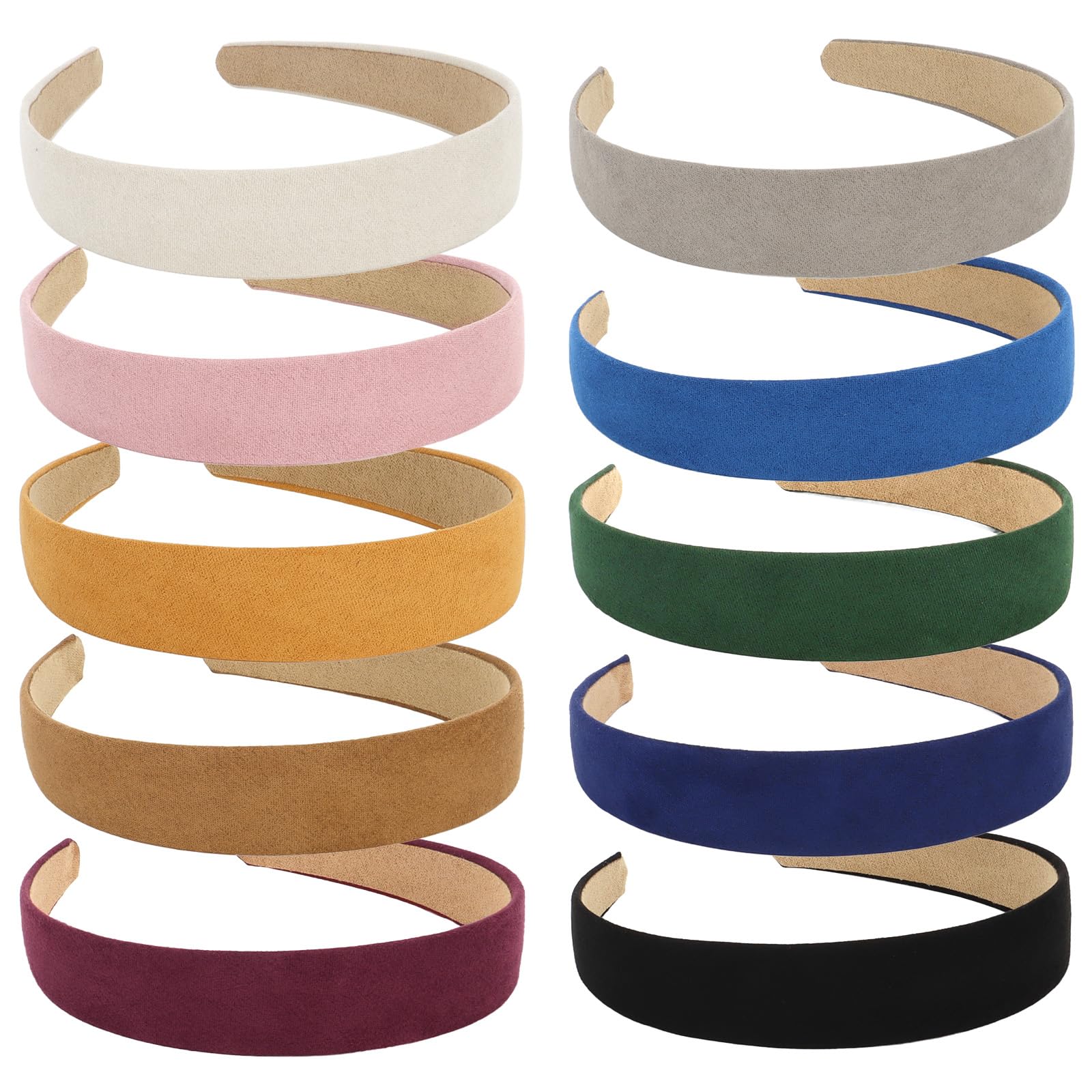 Amazon.com : Wecoe 10pcs Headbands for Women Suede Like Headbands 1 ...